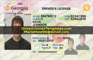 Georgia Drivers License Template PSD 2026
