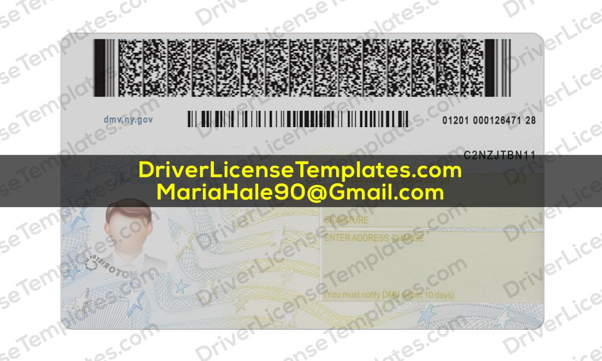 New York Drivers License Template PSD 2025